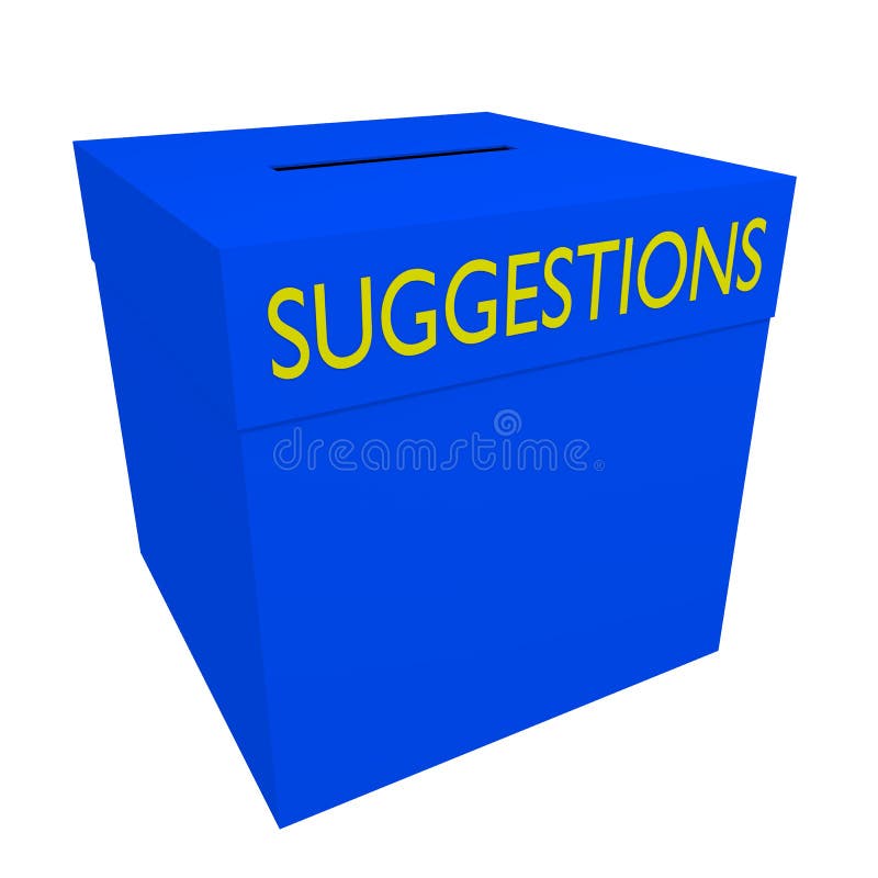 Suggestions box stock illustration. Illustration of feedback - 34414292