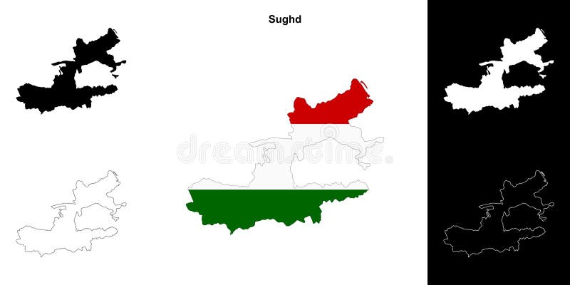 Sughd outline map stock illustration. Illustration of boundary - 324142657