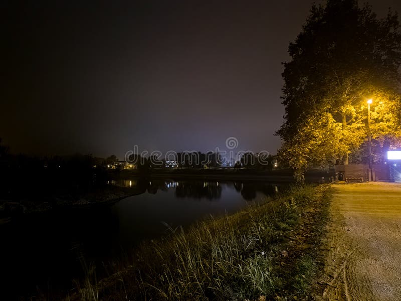 Sugovica River at Night in Baja Stock Image - Image of evening, winter ...