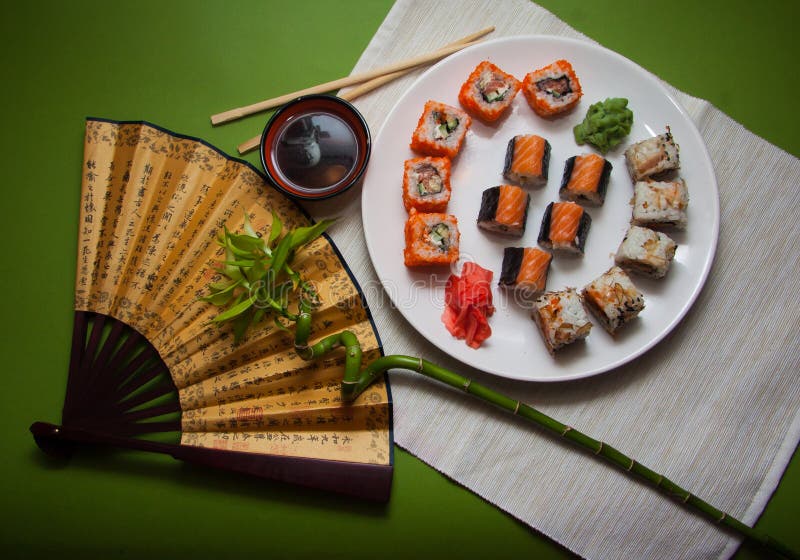 Suhi Set on Grey Background Stock Image - Image of nigiri, detail: 65180569