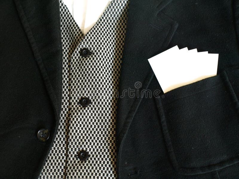 Suit with Blank Cards stock image. Image of business, jacket - 6157847