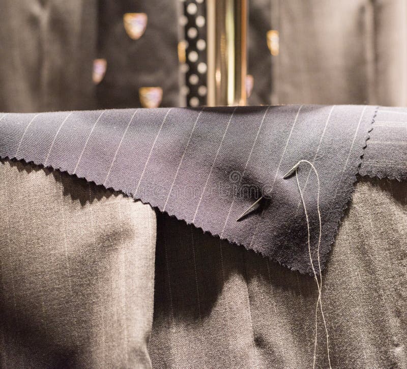 Suit Cloth Needle and Thread Stock Photo - Image of design, gentleman ...