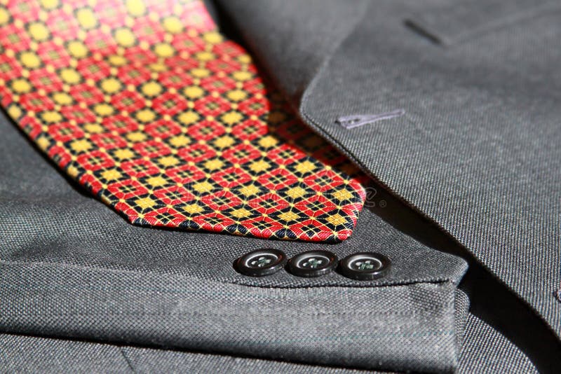 Suit details and tie stock image. Image of tailor, professional - 21609675