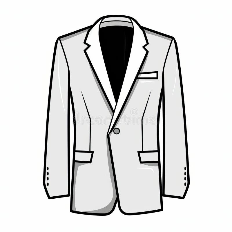 Minimalist Flat Line Drawing of a Business Suit Design Stock ...