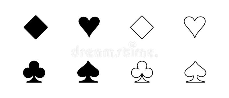 Playing Cards Font Stock Illustrations – 497 Playing Cards Font Stock ...