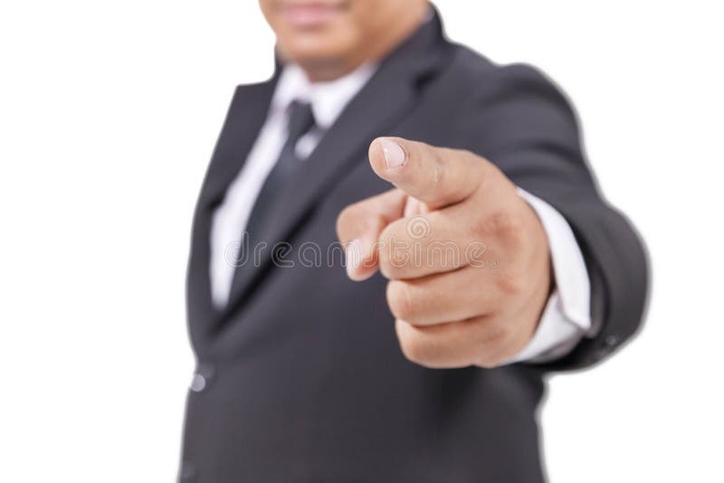 Suit Pointing with His Finger Stock Photo - Image of finger, executive ...