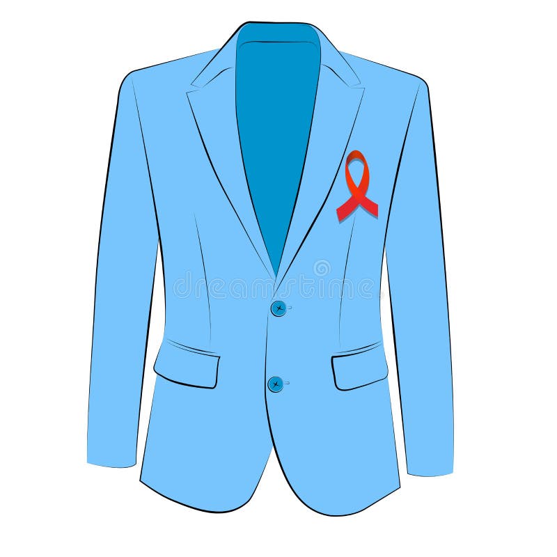 Suit with a ribbon stock vector. Illustration of clothes - 81323610