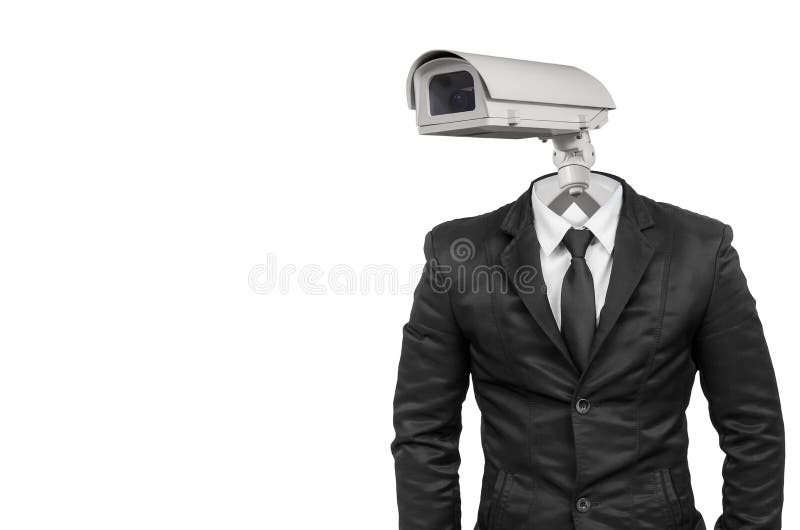 Suit with Security CCTV Head Isolated Stock Image - Image of office ...