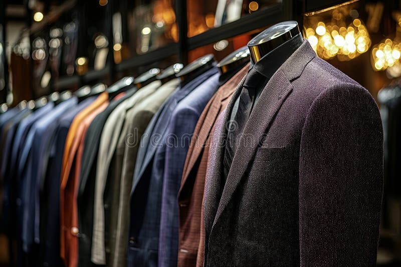 Suit Store for Business Men. Image Generated with AI Technology Stock ...