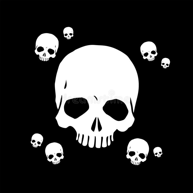 Simple Skull Head Pattern Illustration Vector Stock Vector ...