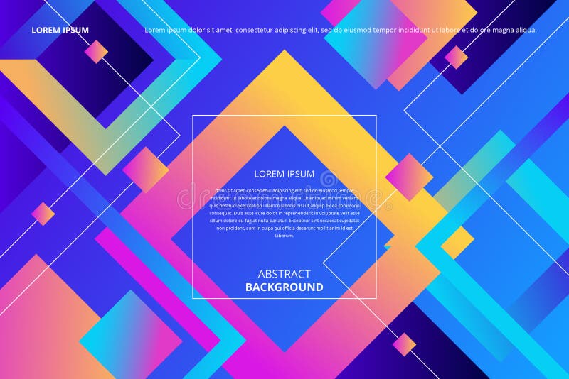 Colorful Memphis Style for Gradient Squares Pattern Stock Vector ...