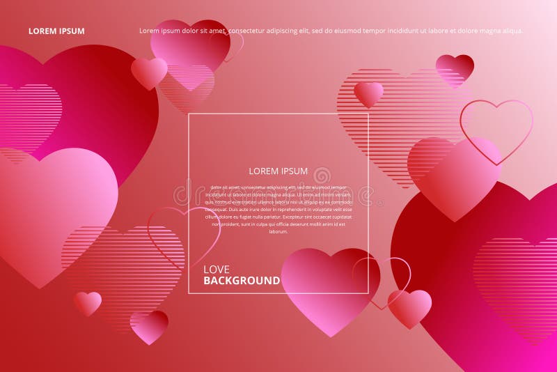 Pink Theme in Abstract Love Pattern Background Stock Vector ...