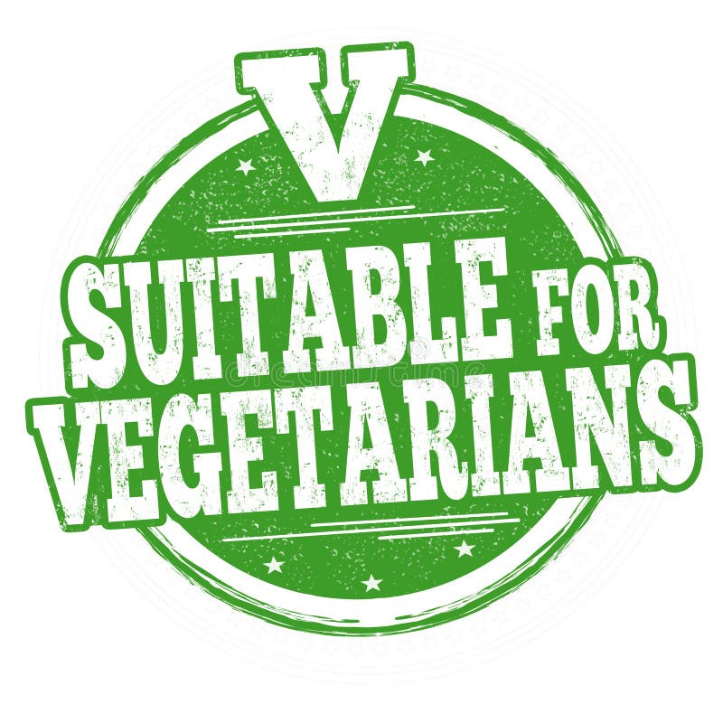 Suitable for Vegetarians Sign or Stamp Stock Vector - Illustration of ...