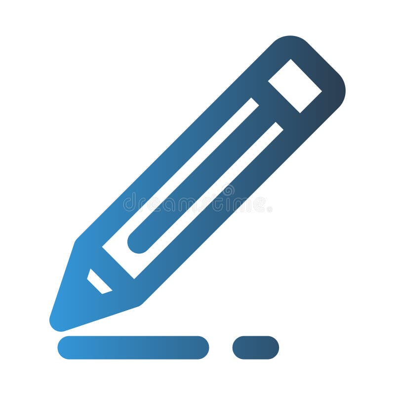 Pencil Outline Icon. with Gradient Colors Suitable for Interfaces ...