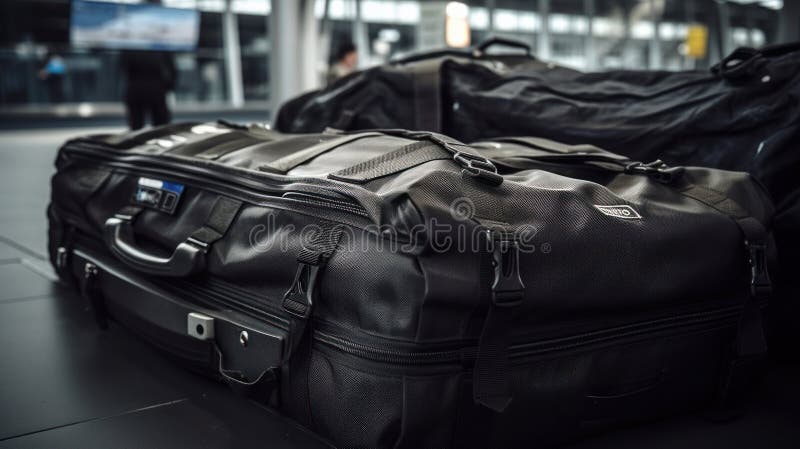 Suitcase at an Airport Check in Stock Illustration - Illustration of ...