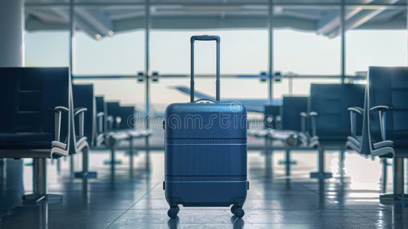 The Suitcase in Airport Terminal.AI Generated Image Stock Photo - Image ...