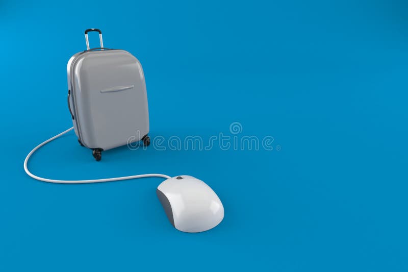 Suitcase with Computer Mouse Stock Illustration - Illustration of ...