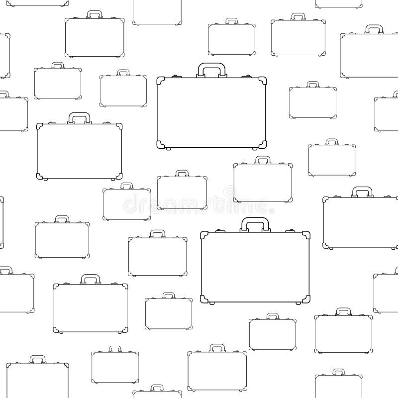 Suitcase contour pattern stock vector. Illustration of handle - 99459832