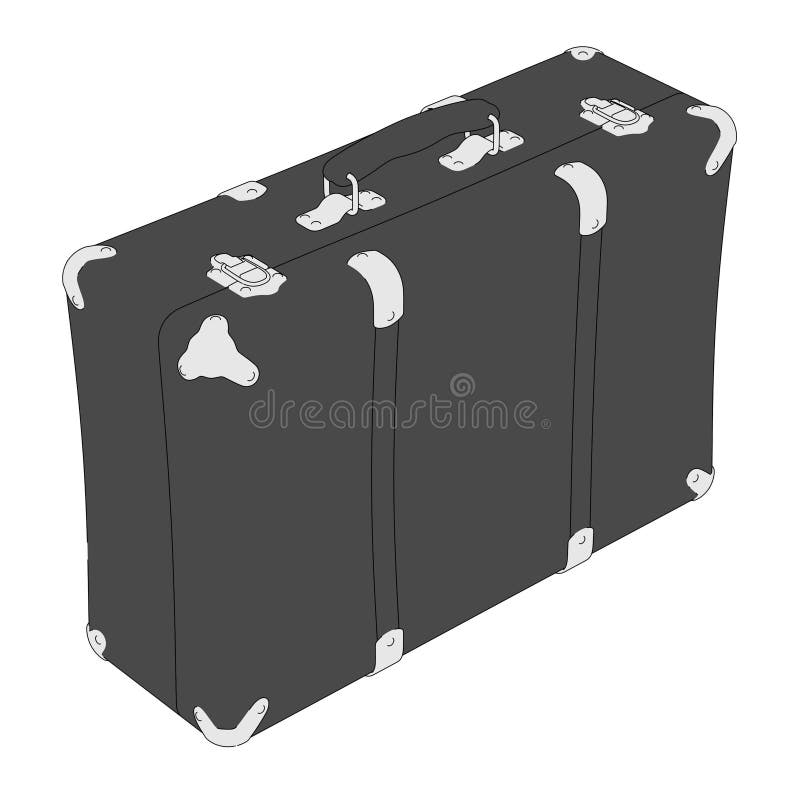 Travel Suitcase. 2d Illustration Stock Vector - Illustration of journey ...