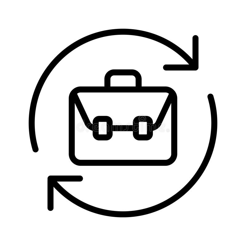 A Suitcase with Double Arrows Represents a Business Replacement Icon ...