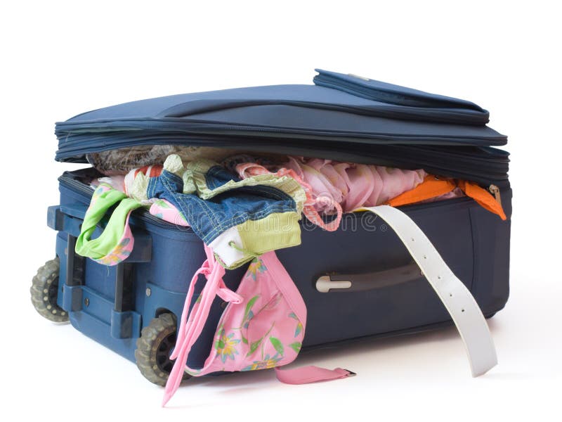 Suitcase Full with Summer Clothes Stock Photo - Image of vacation ...