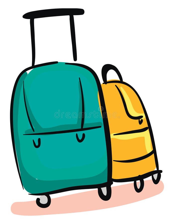 Vector Cartoon Suitcase Icon In Comic Style. Case For Tourism, J Stock ...