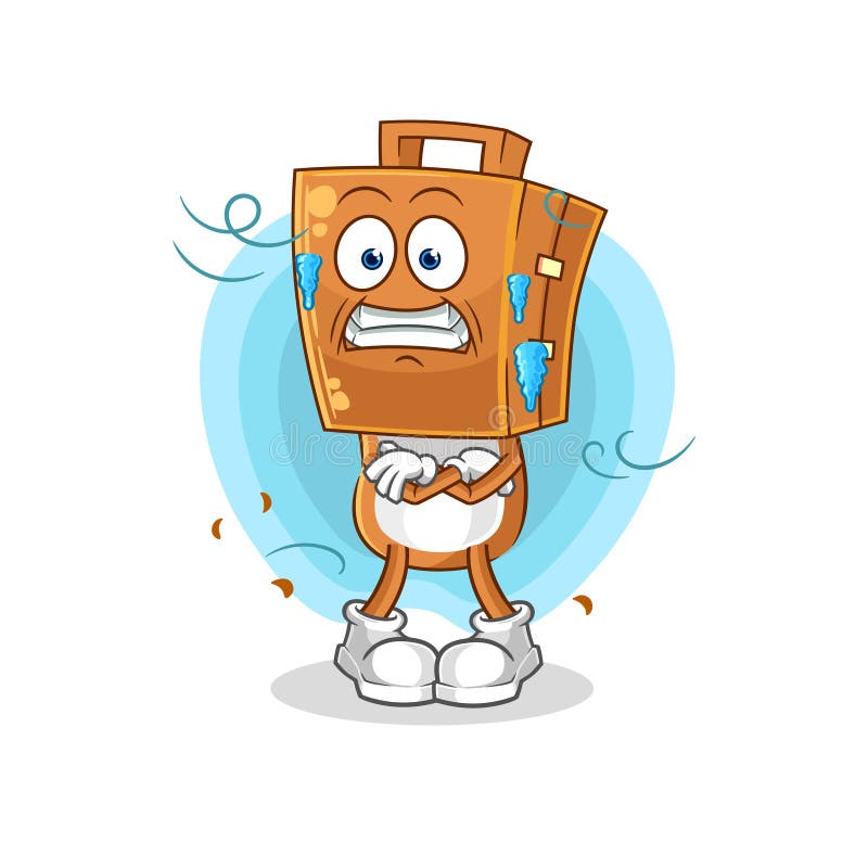 Suitcase Head Cold Illustration. Character Vector Stock Vector ...