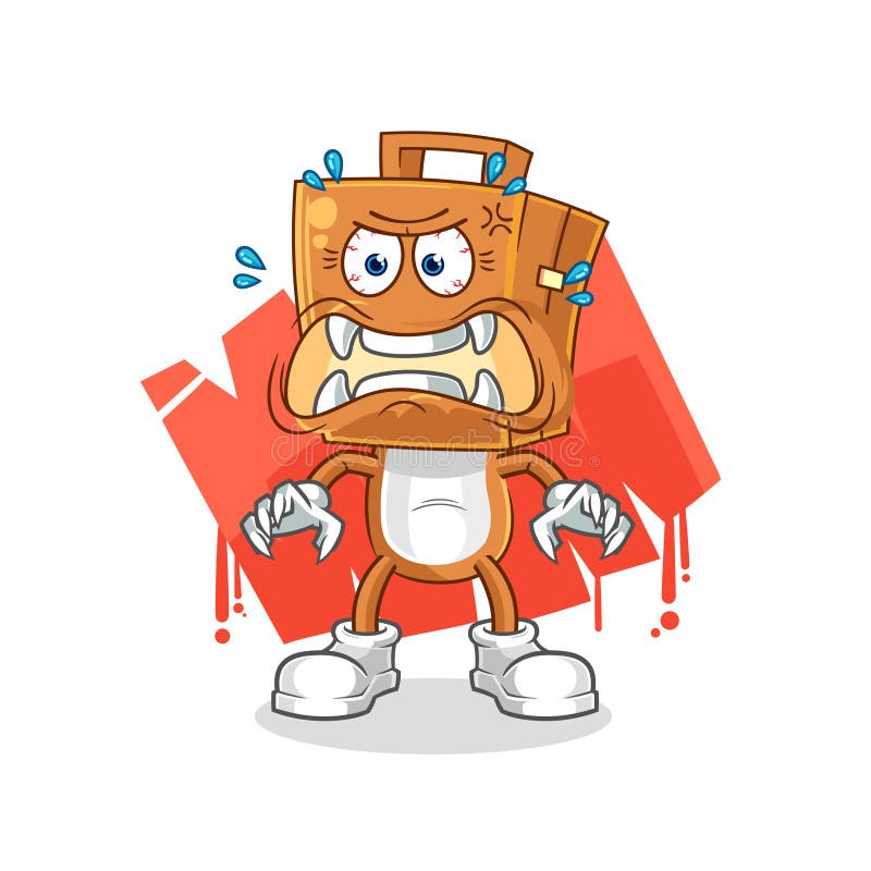 Suitcase Head Monster Vector. Cartoon Character Stock Vector ...