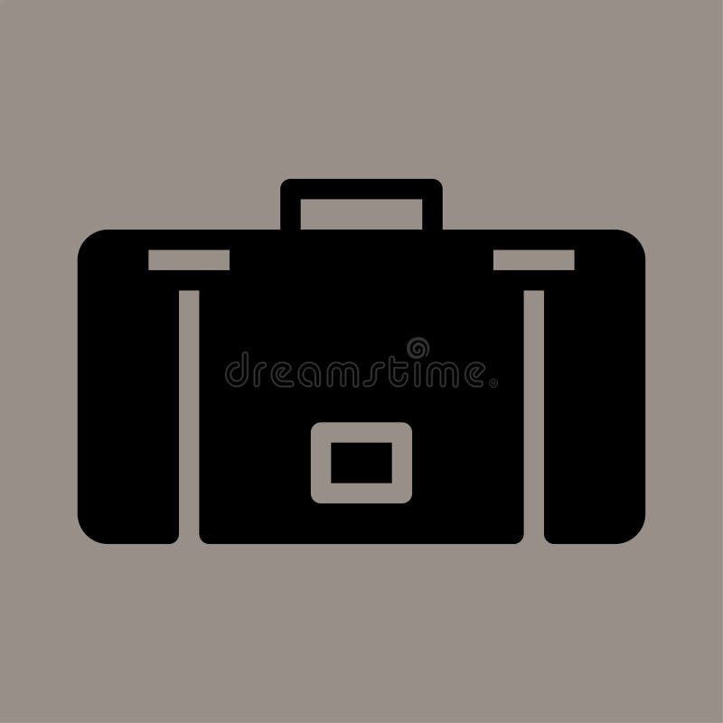 Suitcase Icon Isolated with Gray Background. Stock Vector ...