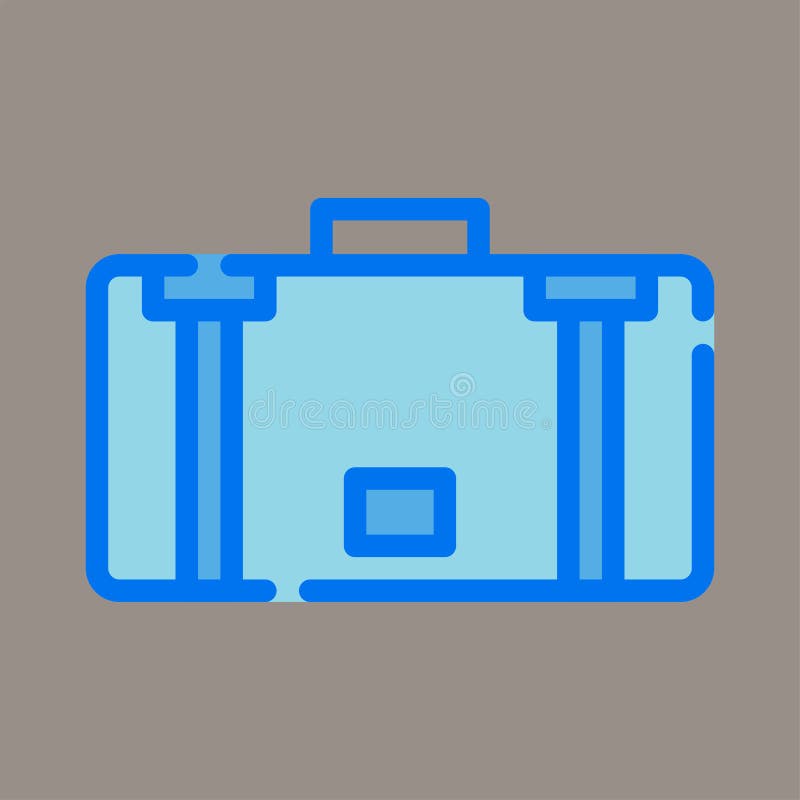 Suitcase Icon Isolated with Gray Background. Stock Vector ...
