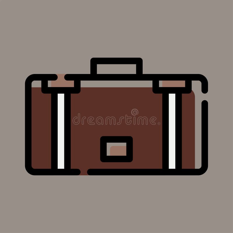 Suitcase Icon Isolated with Gray Background. Stock Vector ...