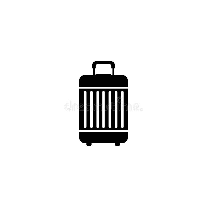 Suitcase icon logo vector stock illustration. Illustration of airplane ...