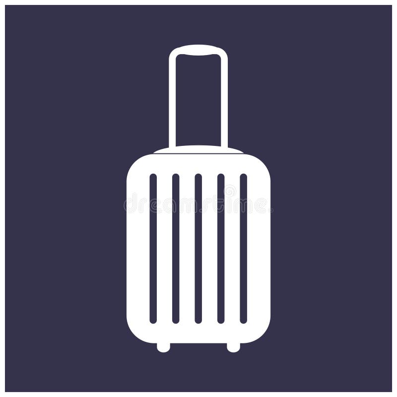 Suitcase Icon Simple Design Stock Vector - Illustration of white ...