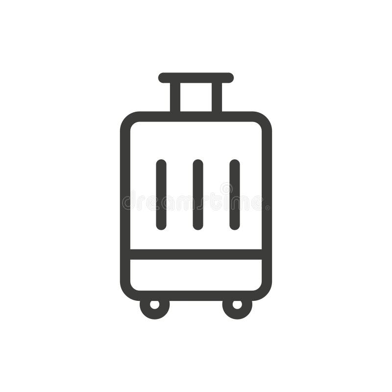 Suitcase Icon Simple Outline Vector Logo Stock Vector - Illustration of ...