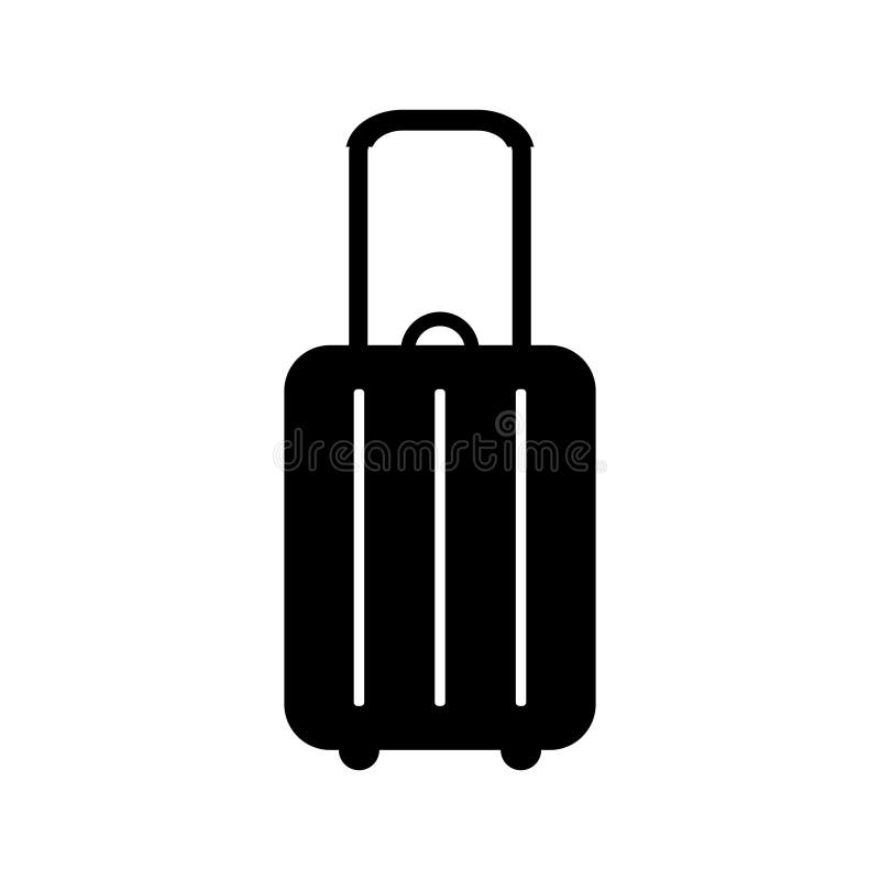 Suitcase icon on white stock vector. Illustration of baggage - 269645882