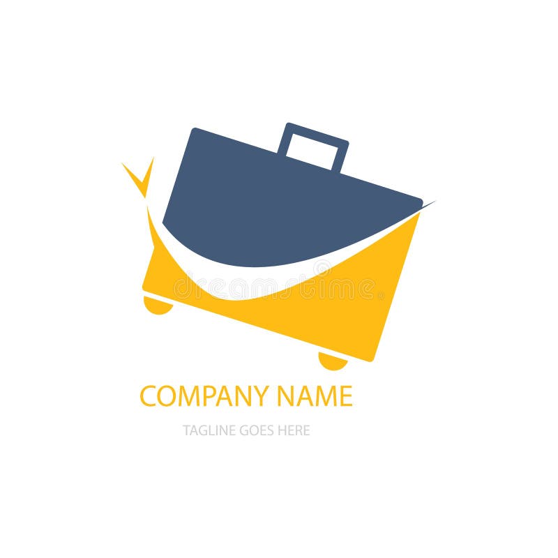 Suitcase Illustration Logo Vector Stock Vector - Illustration of ...