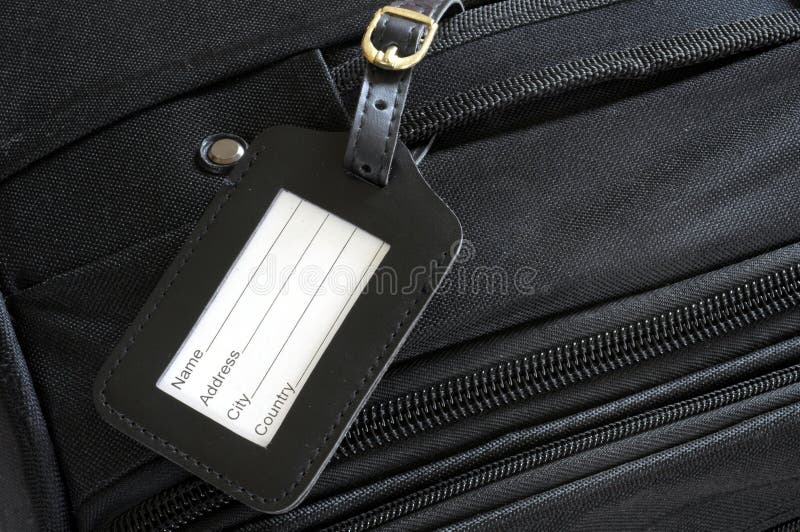 Suitcase label stock image. Image of business, identity - 18100565