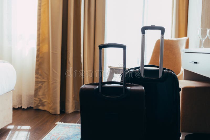 Suitcase or Luggage Bag in a Modern Hotel Room Stock Image - Image of ...