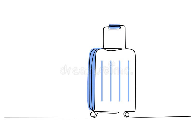 Suitcase Continuous Line Drawing Stock Illustrations – 177 Suitcase ...