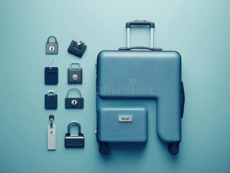 Suitcase Security, a Visual Representation of Travel Safety Stock Photo ...