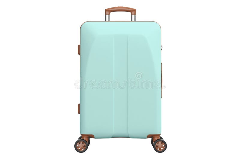 Suitcase Travel Blue Luggage for Travel , Front View Stock Illustration ...