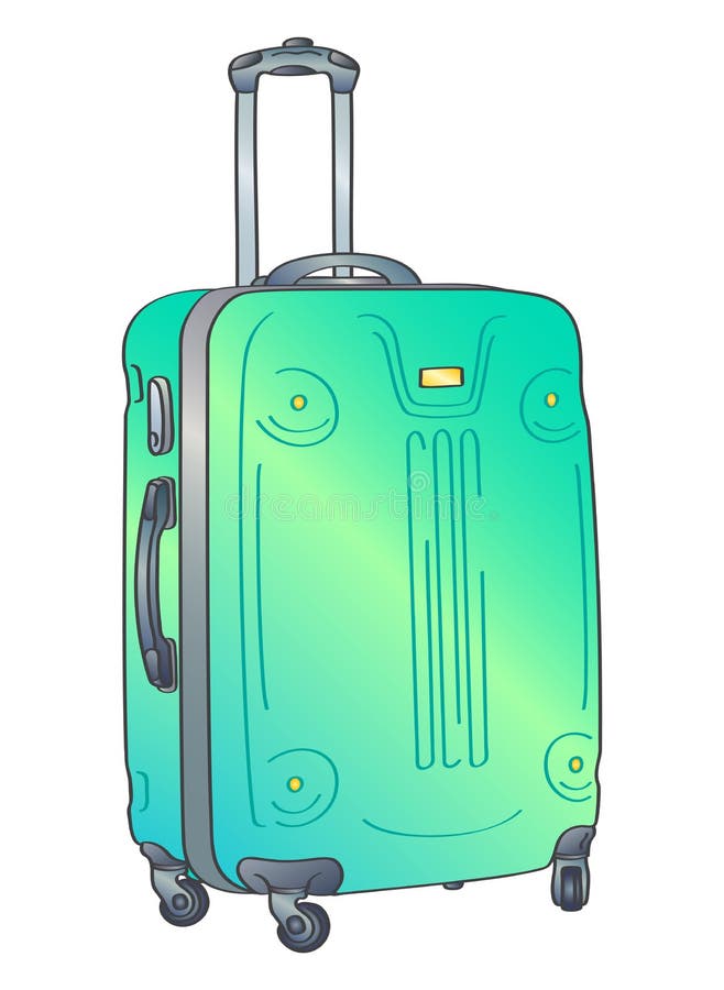 Suitcase. Trolley case stock vector. Illustration of packing - 117340717