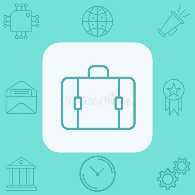 Suitcase Vector Icon Sign Symbol Stock Illustration - Illustration of ...