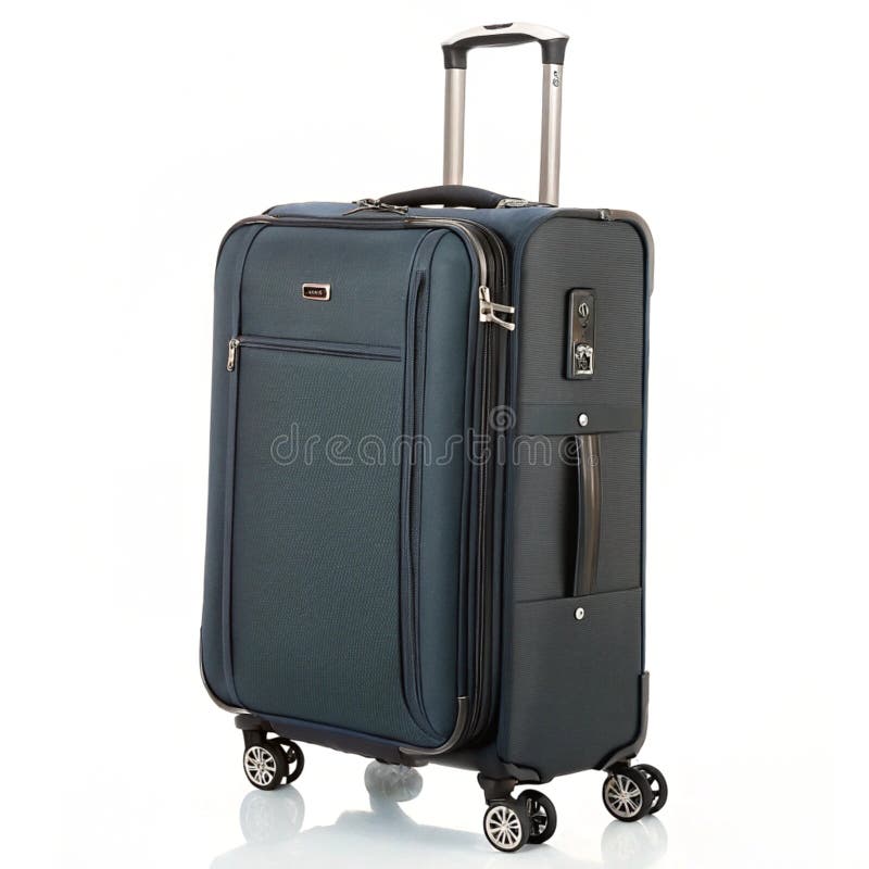 Suitcase with Wheels and Handle Isolated on Transparent Background ...