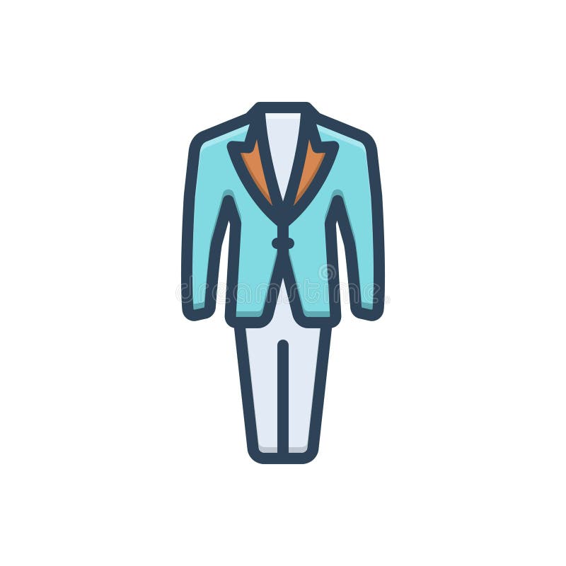 Color Illustration Icon for Suits, Blazer and Jacket Stock Illustration ...