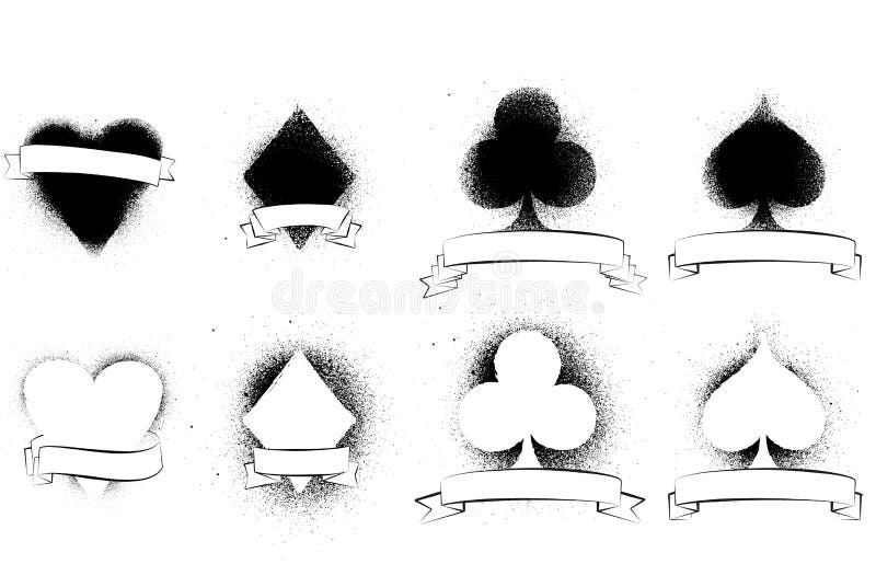 Suits with ribbons stock illustration. Illustration of gambling - 9033576