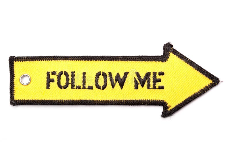 Suivez-moi arrrow image stock. Image du remède, rapide - 14268789