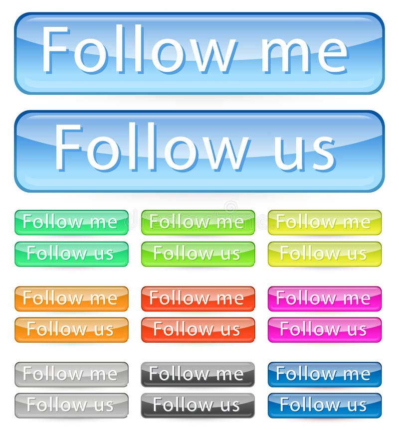 Suivez-moi bouton illustration de vecteur. Illustration du conception ...
