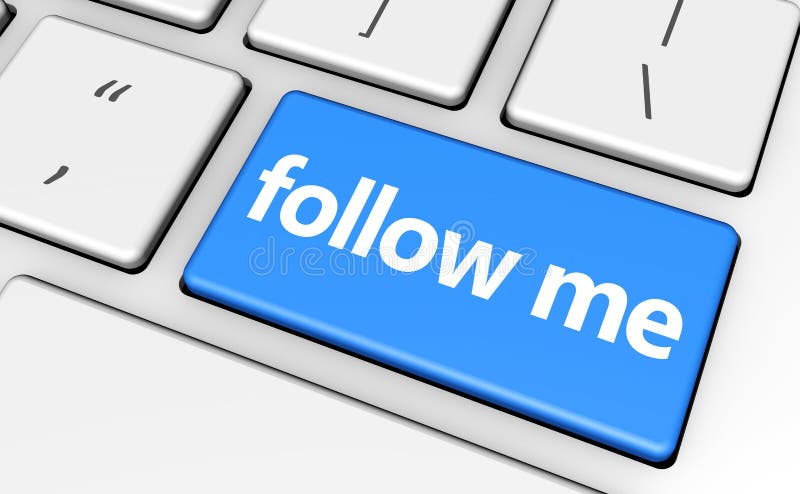 Suivez-moi Concept De Signe Illustration Stock - Illustration du medias ...