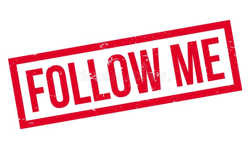 Suivez-moi Tampon En Caoutchouc Illustration de Vecteur - Illustration ...